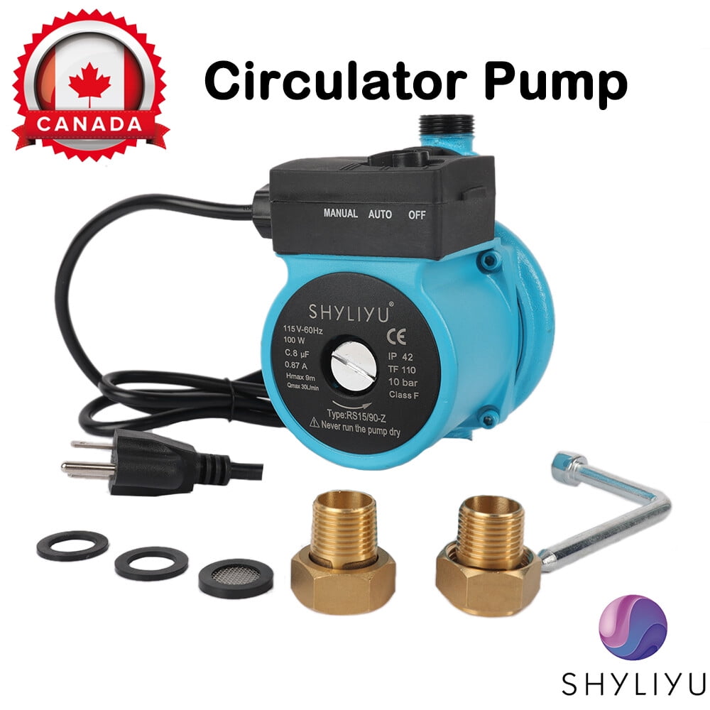 SHYLIYU 100W Circulation Pump Circulating Pump Automatic 115V/60hz 3/4 ...