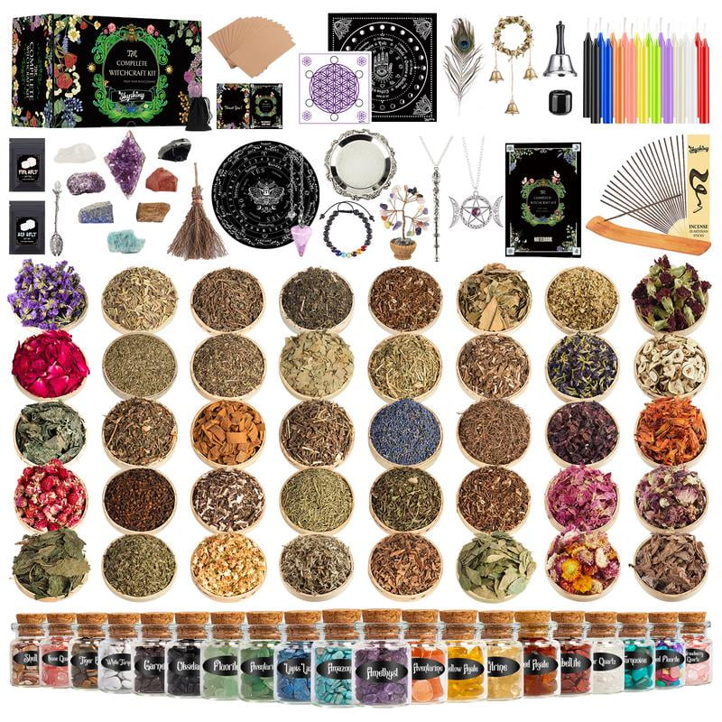 SHYSHINY 150Pack Witchcraft Supplies Kit Wiccan Supplies and Tools ...