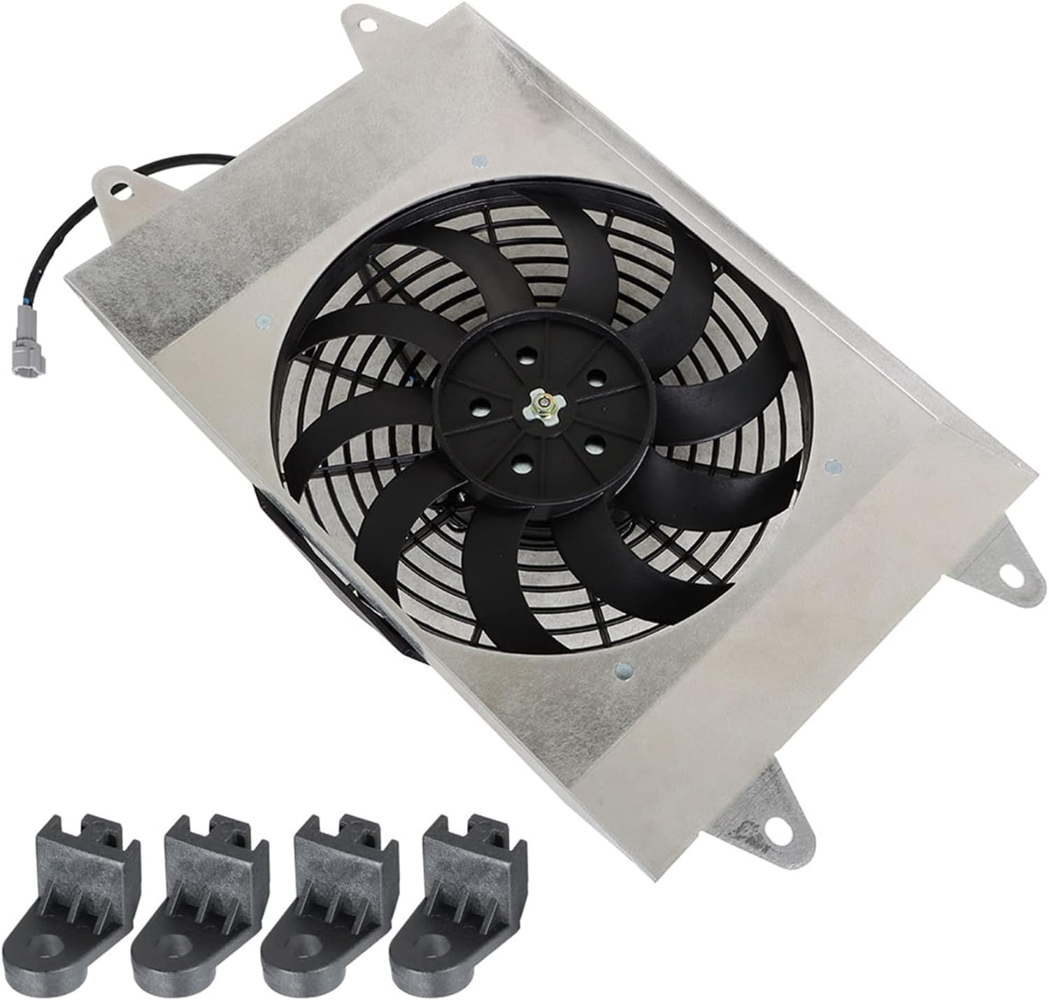SHZAITOR 12V Radiator Cooling Fan Motor Assembly Replacement for Yamaha ...