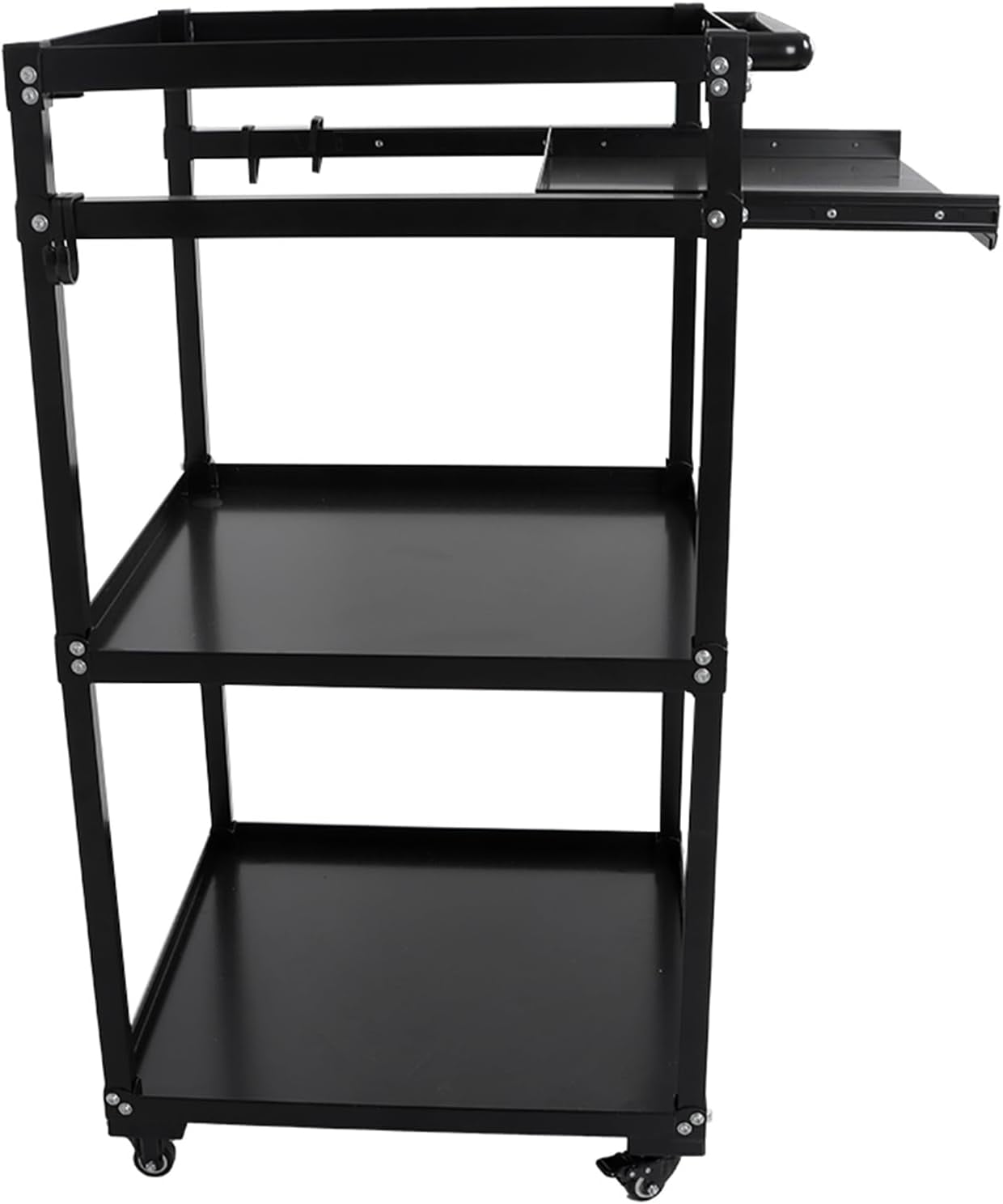 SHZAITOR 22 X 22 X 42 Inch 3-Shelf Mobile Workstation Cart Aluminum ...