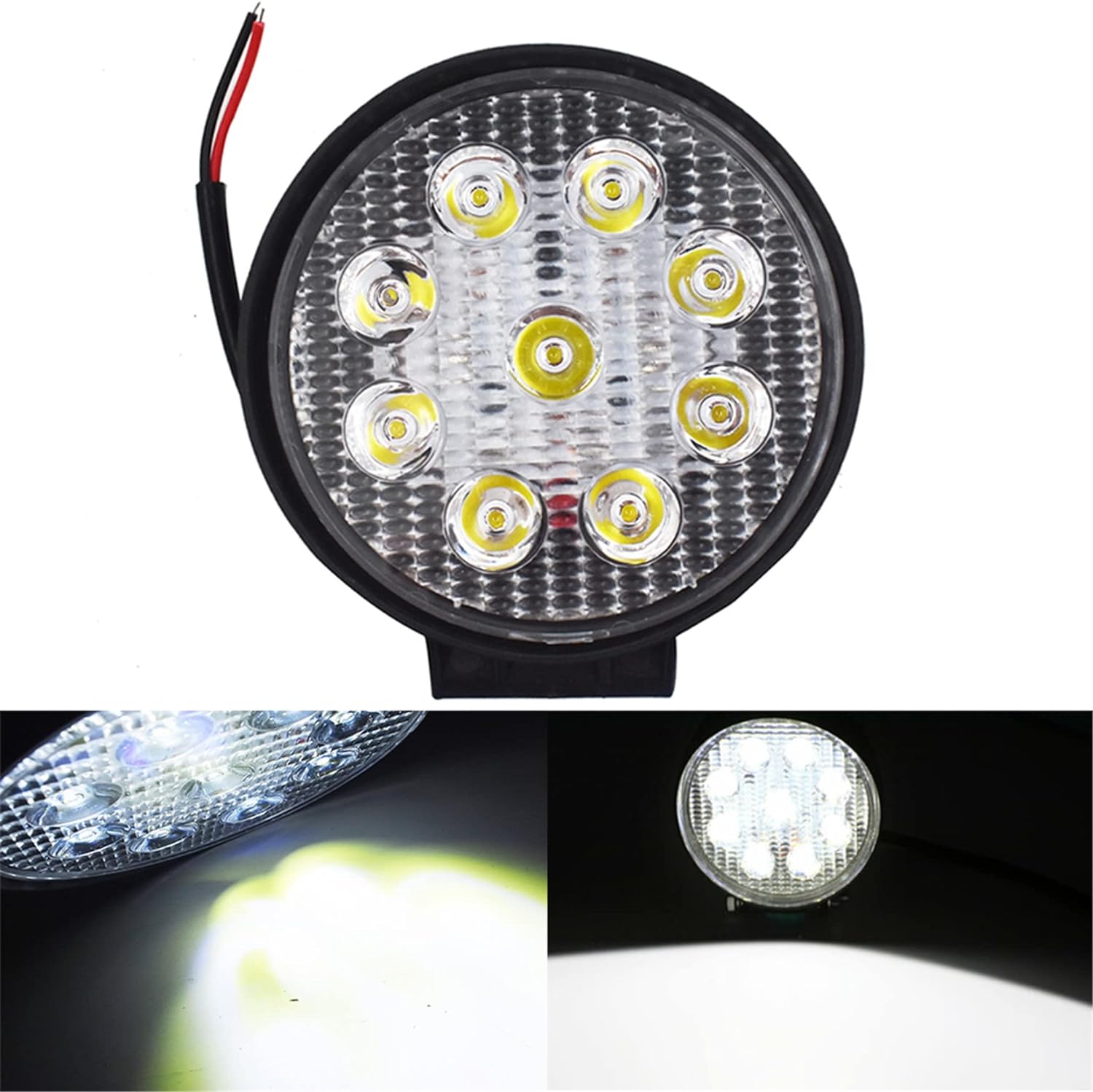 SHZAITOR 4 Inch LED Round Light Bar LED Work Light LED Light Pods Flood ...