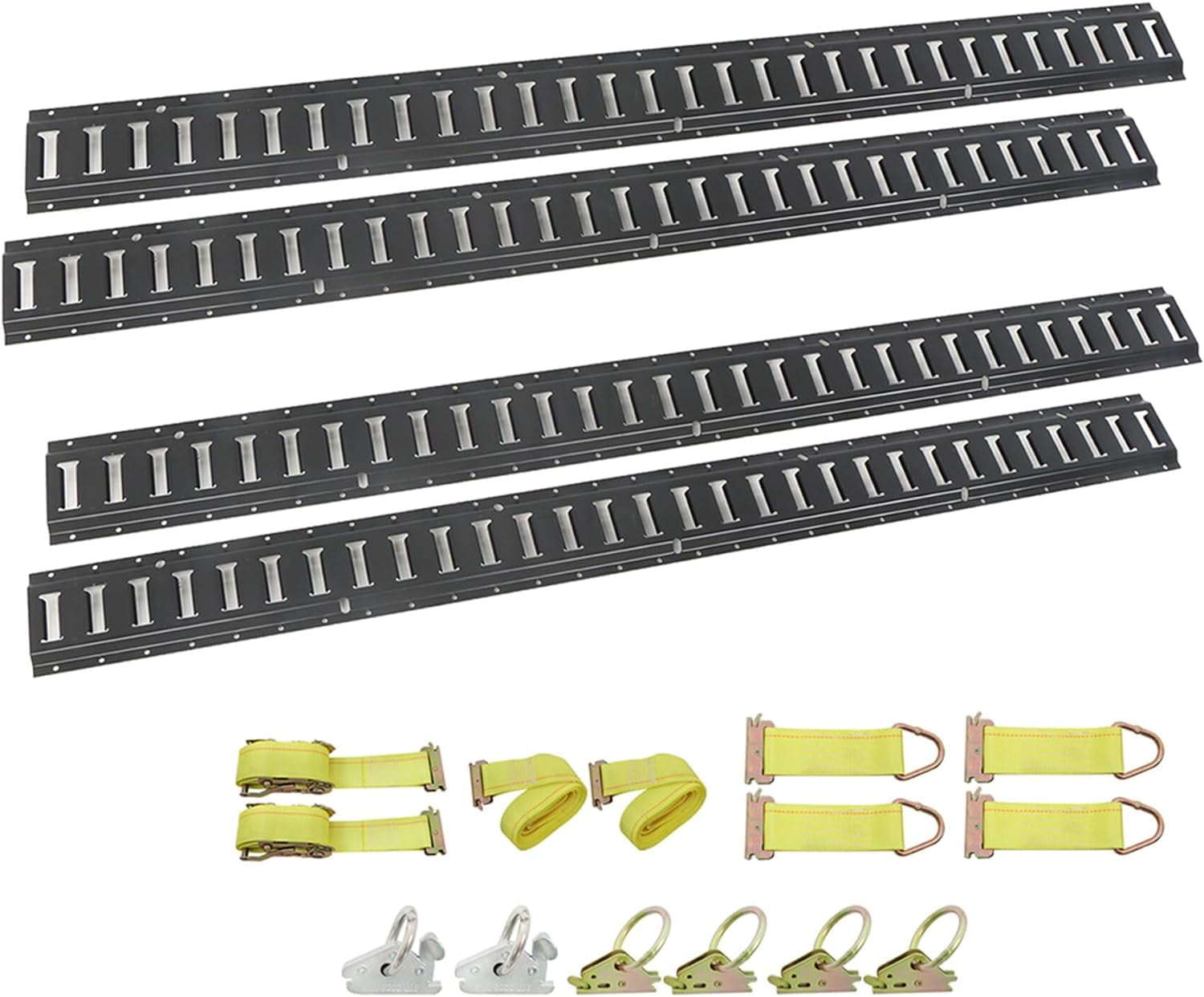 SHZAITOR 4 PCS E Track Rail Tie Down Kit 5 Foot with Accessories 6 ...