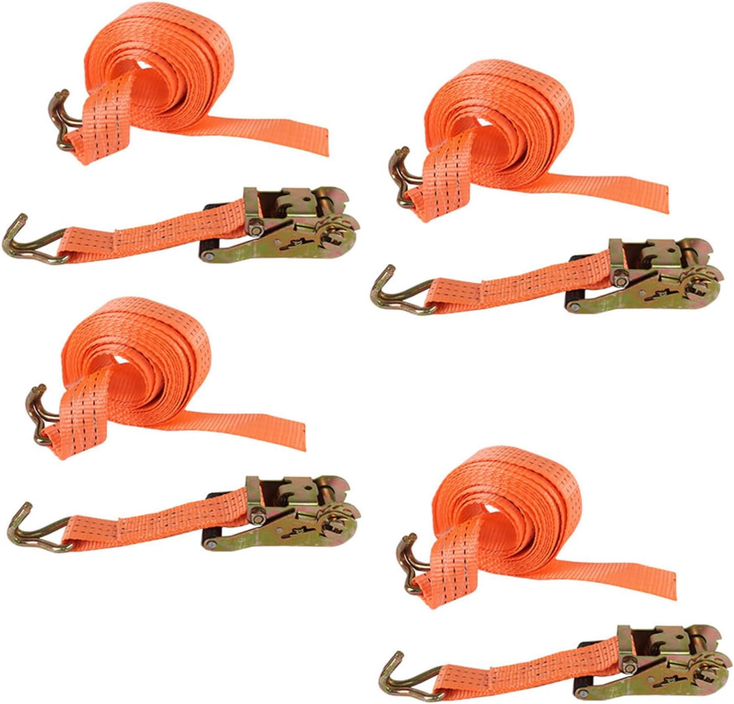 SHZAITOR 4 Pack Ratchet Strap with Electronic Buckle 1.5 Inch x 15Inch ...