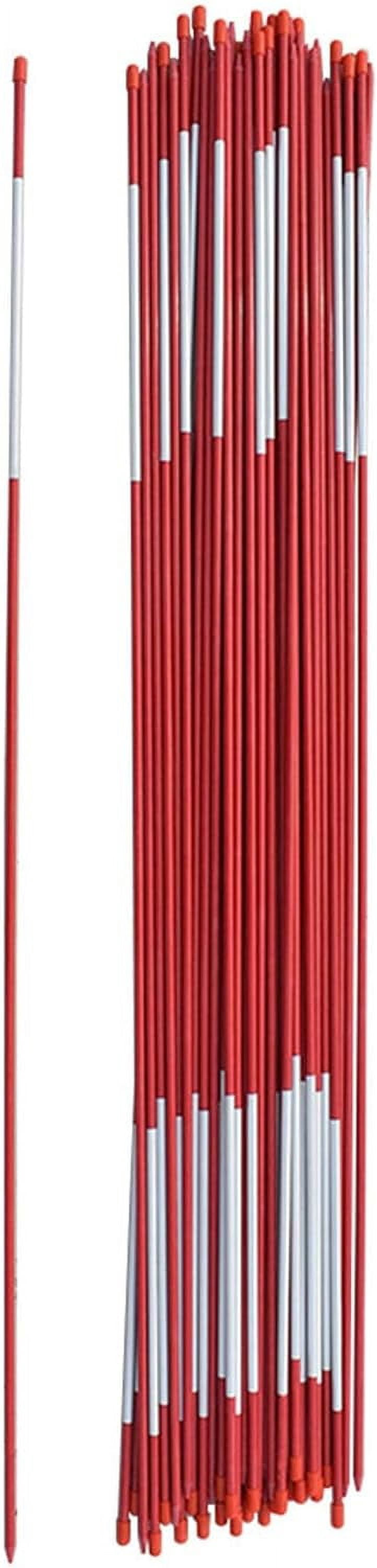 SHZAITOR 48" Inch Snow Stakes Driveway Markers Poles Snow Plow Stakes ...