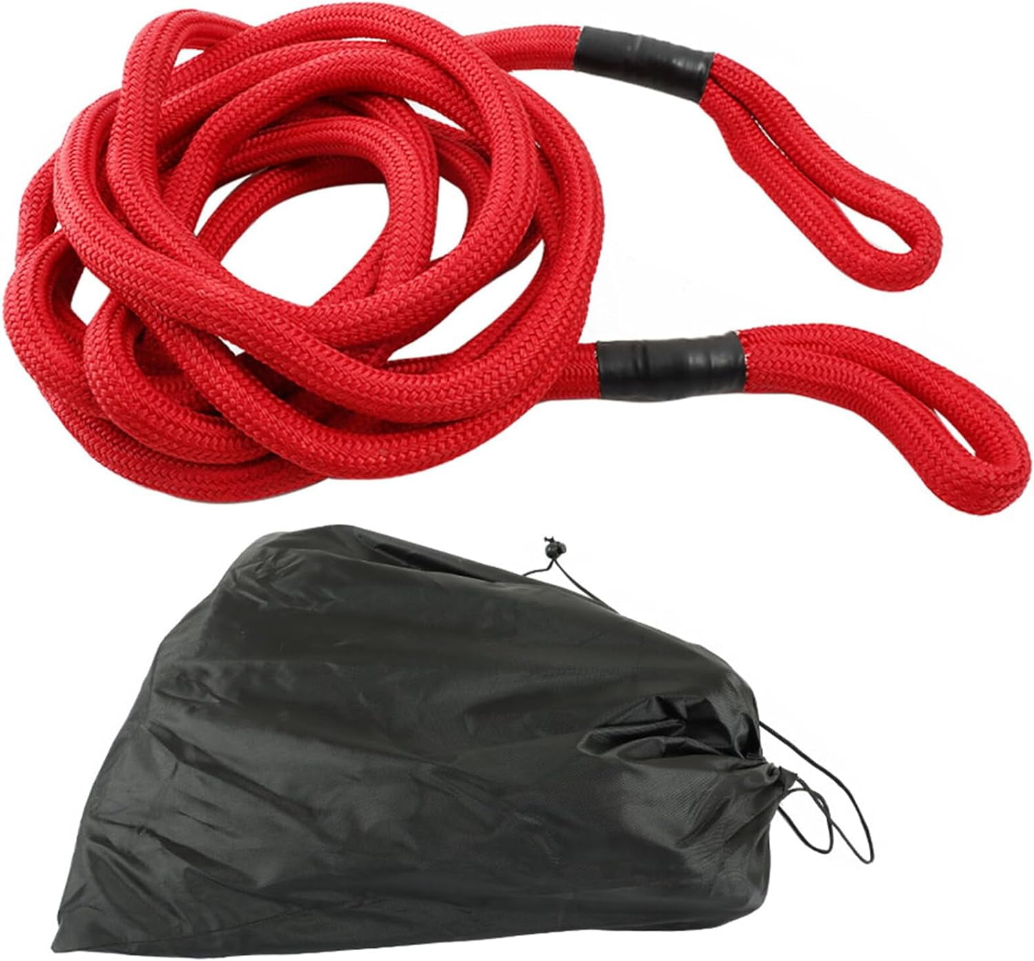 SHZAITOR 7/8 Inch x 30 Foot 30,000lbs Red Kinetic Recovery Rope Towing ...