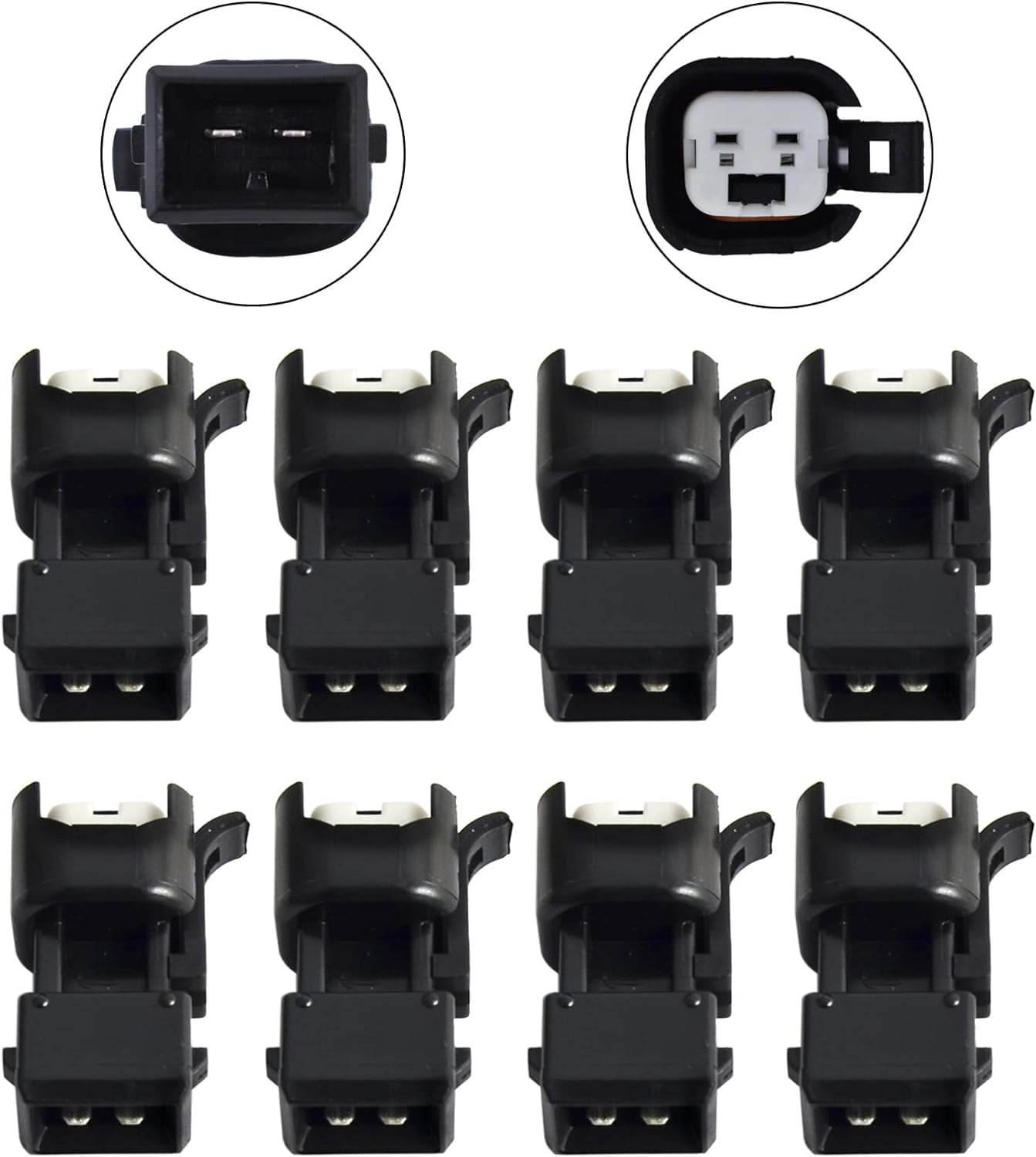SHZAITOR 8PCS Fuel Injector Connector Adapter Replacement for LS1 EV1 ...