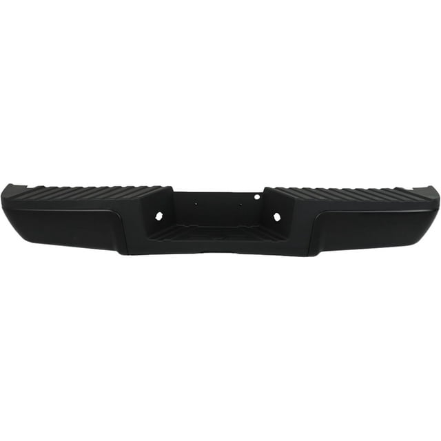SHZAITOR Black Steel Rear Step Bumper without Parking Aid Sensor Holes ...