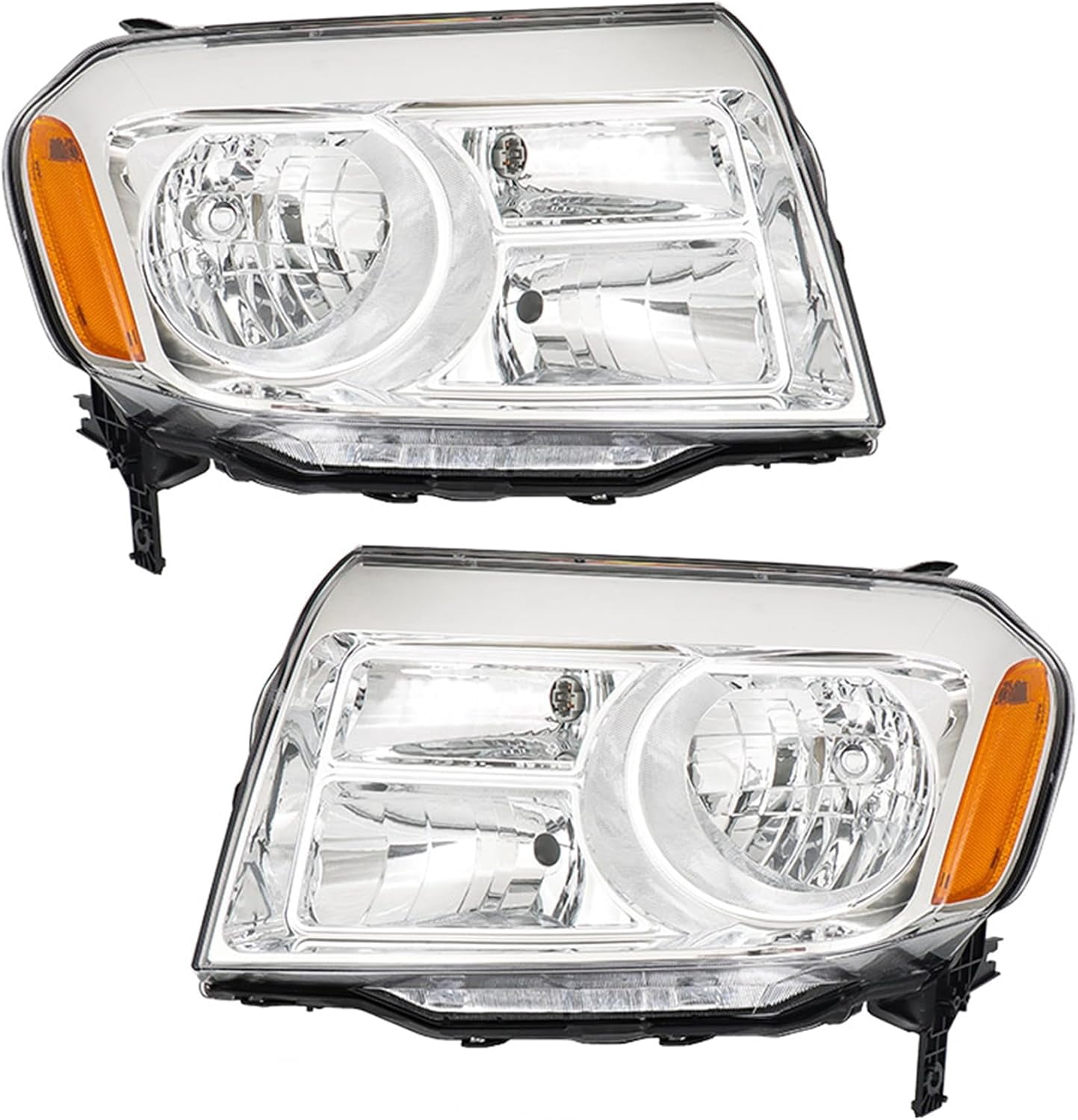 SHZAITOR Driver and Passenger Side Headlight Assembly White Replacement ...