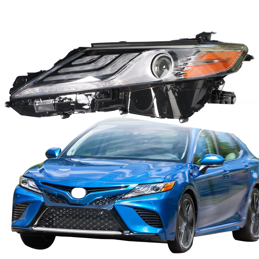 SHZAITOR For 2018 2019 2020 Toyota Camry XLE XSE Full LED Headlight Assembly Driver Left ...
