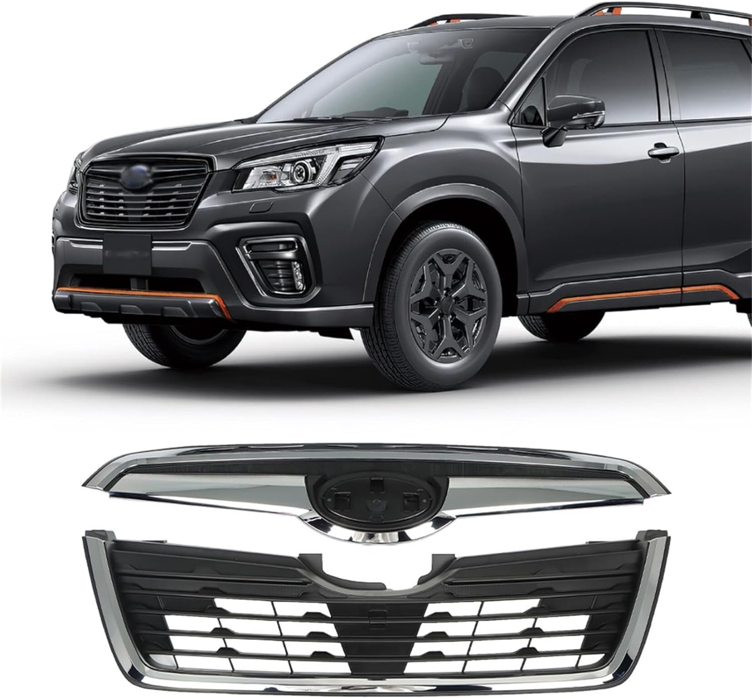 SHZAITOR For Subaru Forester 2019 2020 2021 Front Upper Grille Assembly ...