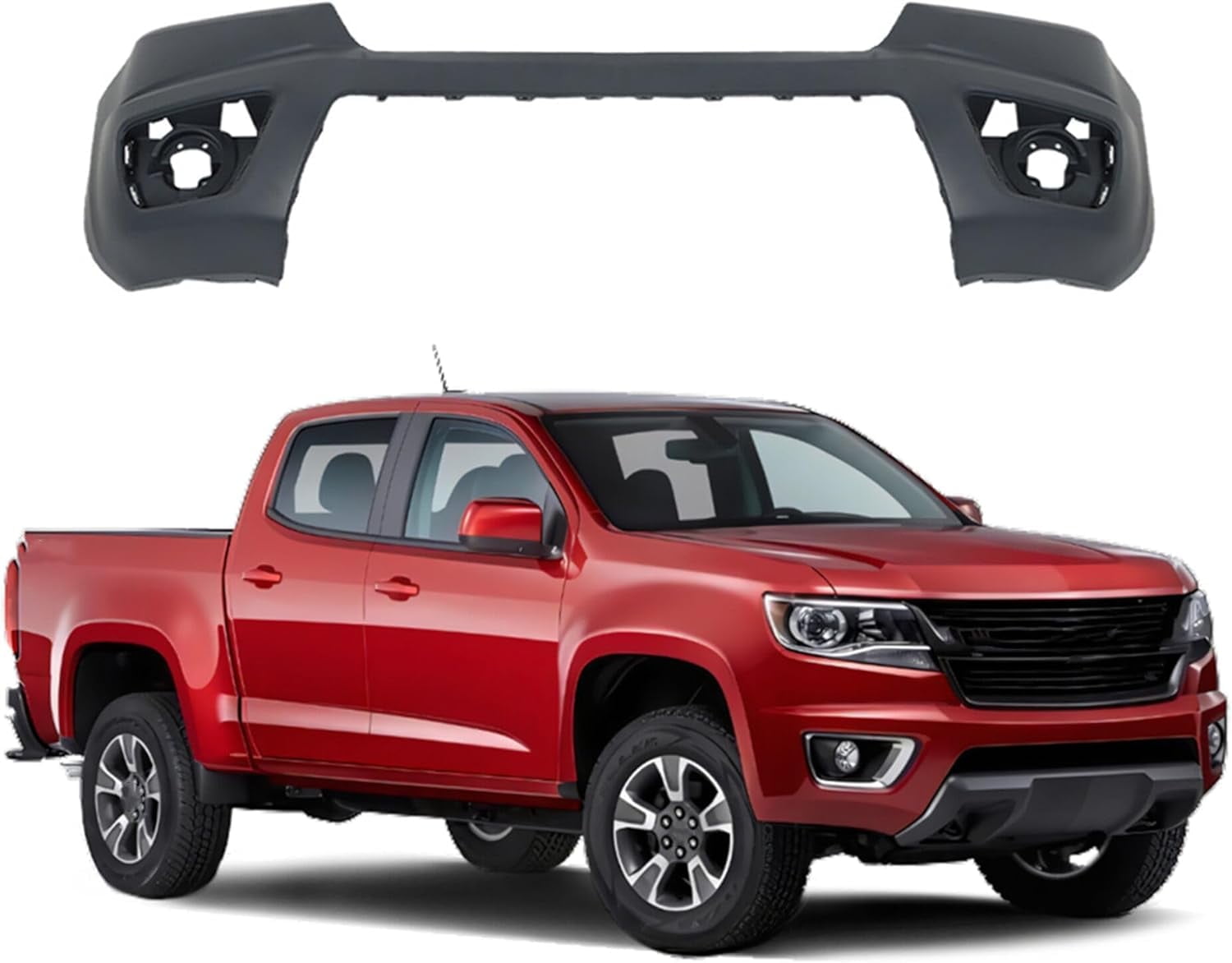 SHZAITOR Front Bumper Cover Plastic Primed Replacement for Colorado ...