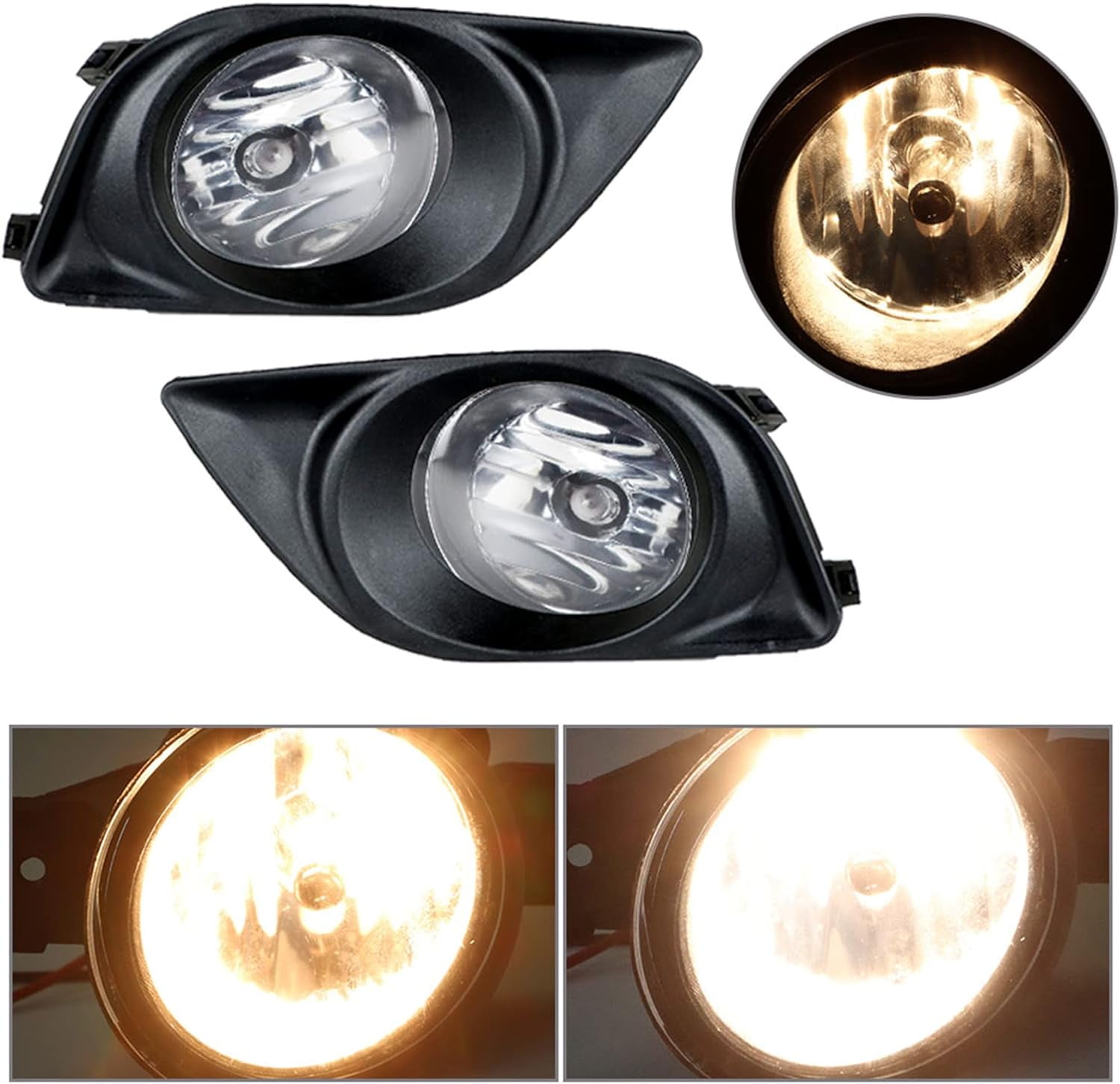 SHZAITOR Front Bumper Fog Lights Replacement for 2012-2014 Nissan Versa ...