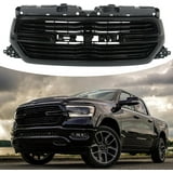 SHZAITOR Front Bumper Grille High Gloss Black Frame with Base Assembly ...