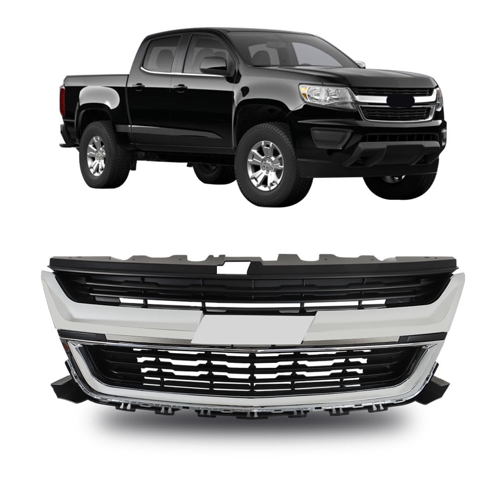 SHZAITOR Front Bumper Upper Grill Grille Chrome For 2015-2020 Chevrolet ...