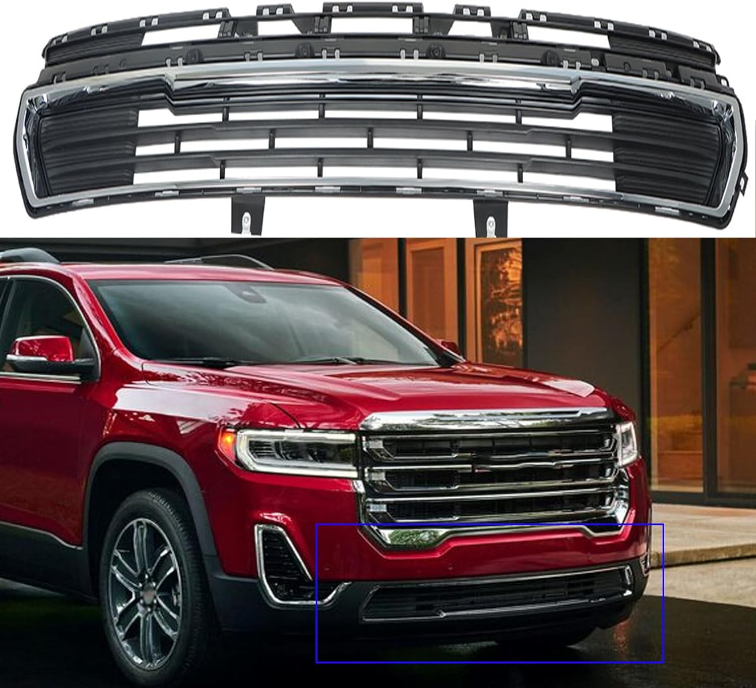 SHZAITOR Front Lower Grille For 2020-2021 GMC Acadia SL SLE SLT ...