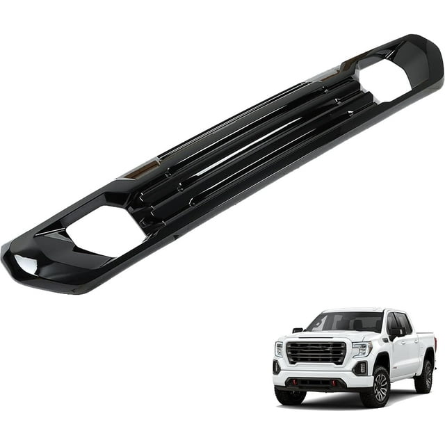 SHZAITOR Gloss Black Front Lower Bumper Grille Plate Filler Plastic ...