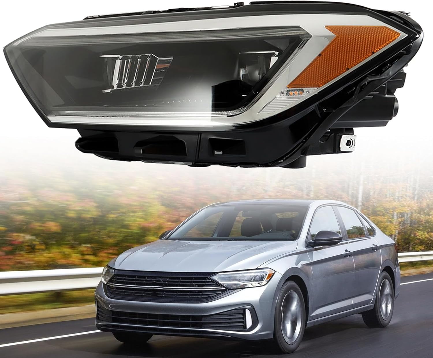 SHZAITOR Headlight Assembly Replacement for 2019-2023 Comfortline ...