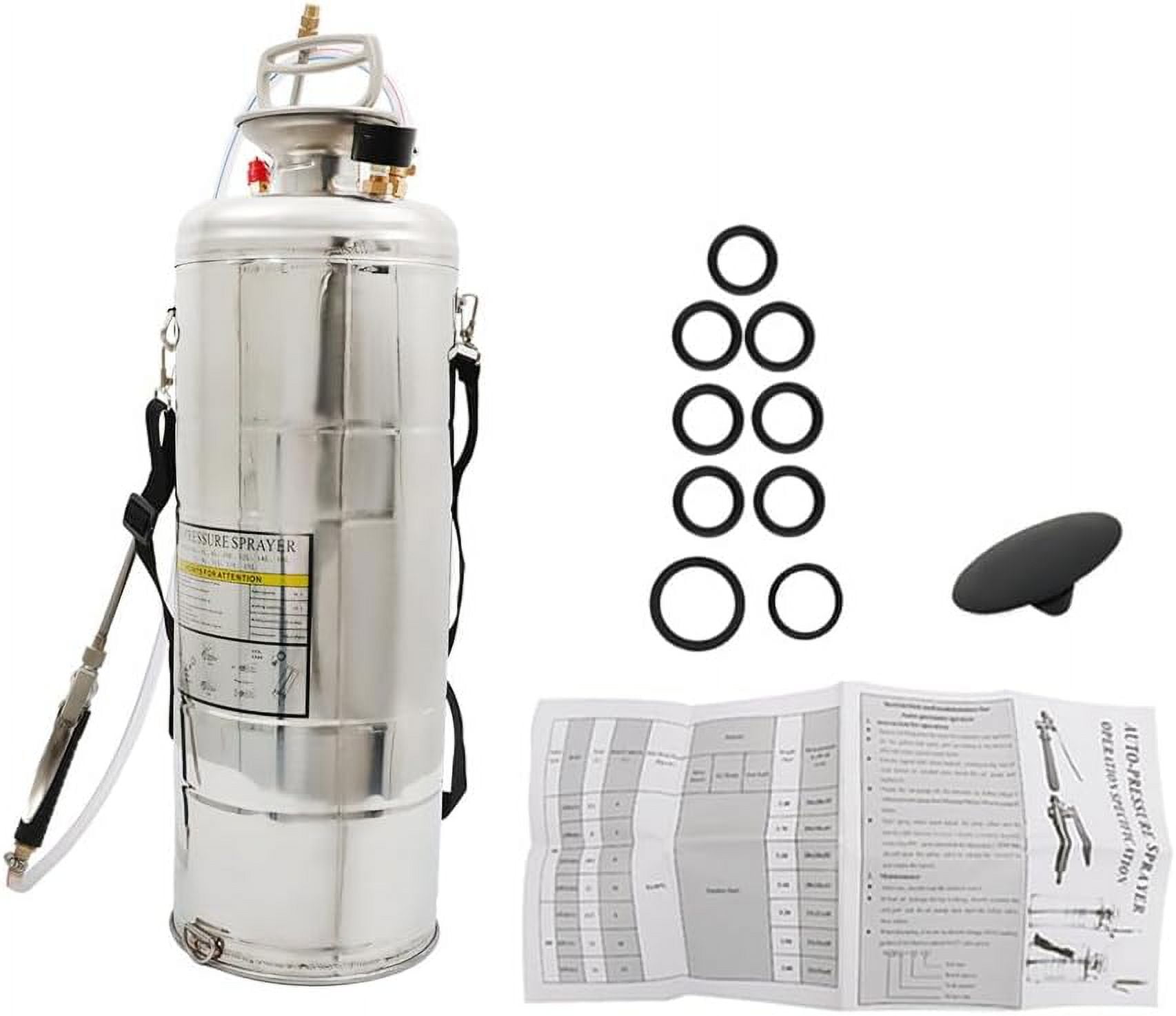 SHZAITOR Heavy Duty Stainless Steel Sprayer, 3 Gallon Pump Sprayer, 12L ...