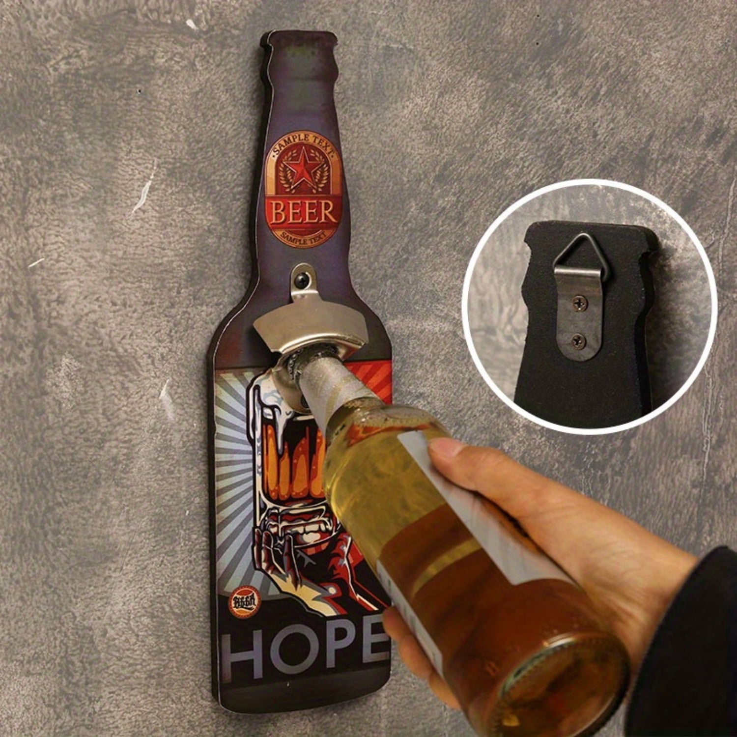 SHZHCX Unique Nostalgic Wall-Mounted Cast Iron Bottle Opener - Perfect ...