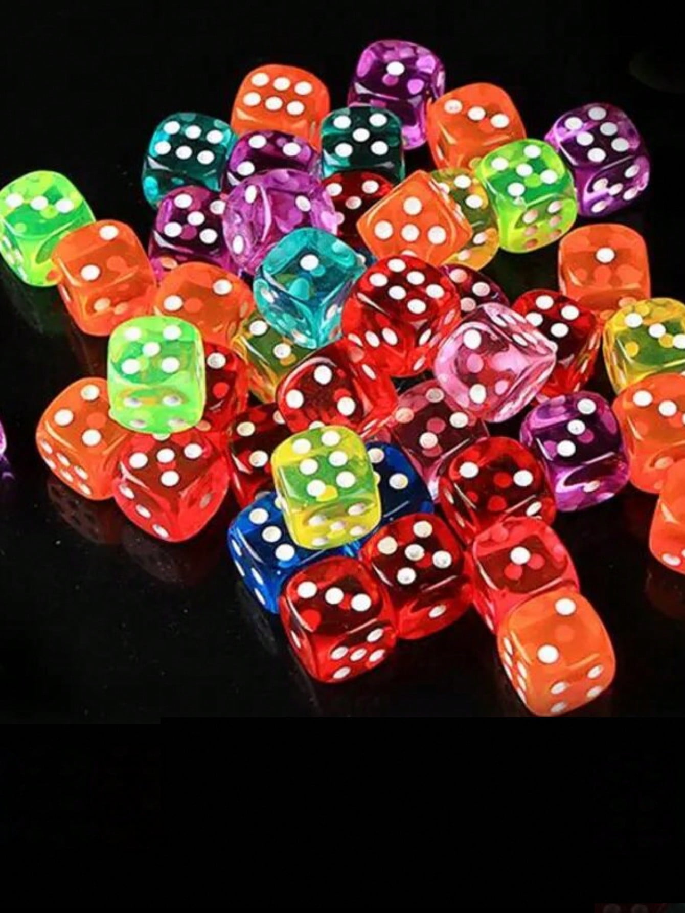 SHZHHFKJCX Translucent Acrylic Dice Set - Vibrant 6-Color Assortment of ...