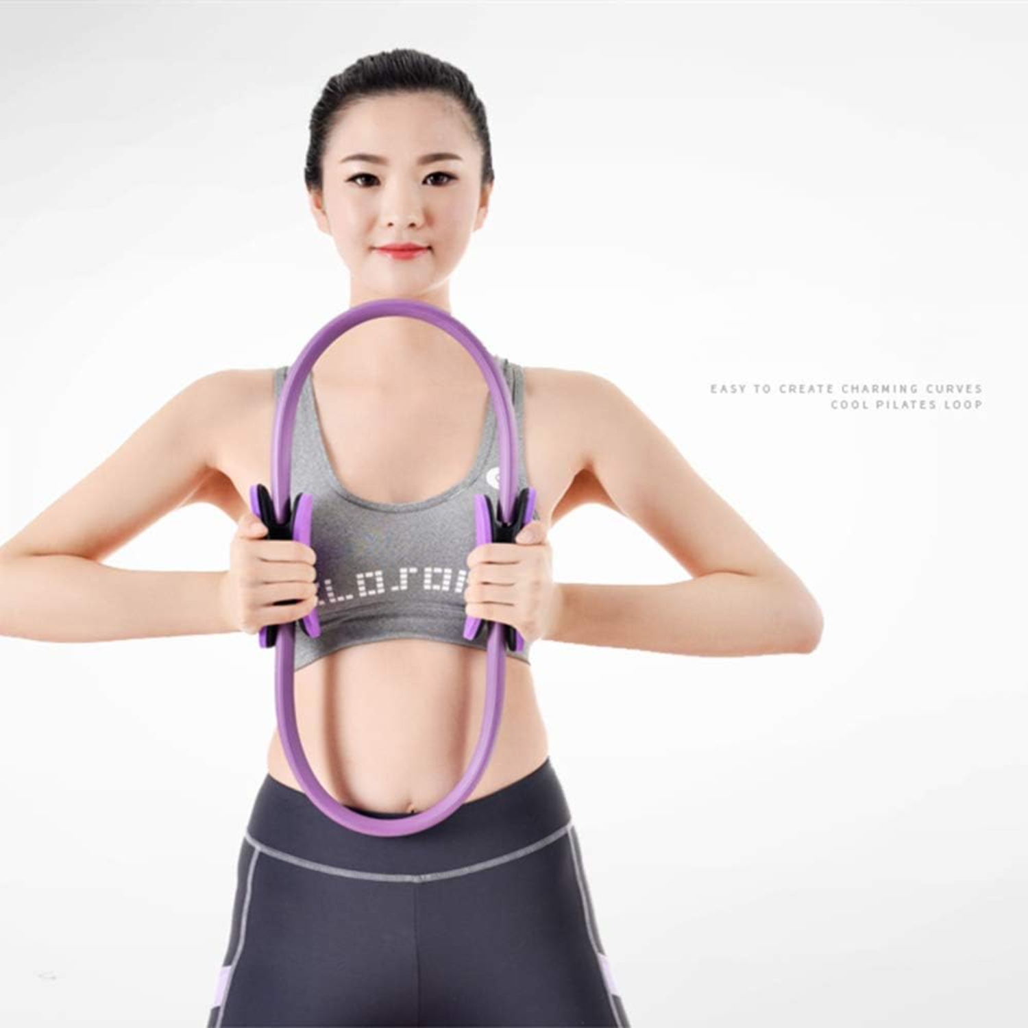 SHZHMN Purple Dual-Handled Advanced Pilates Magic Circle - Efficient ...