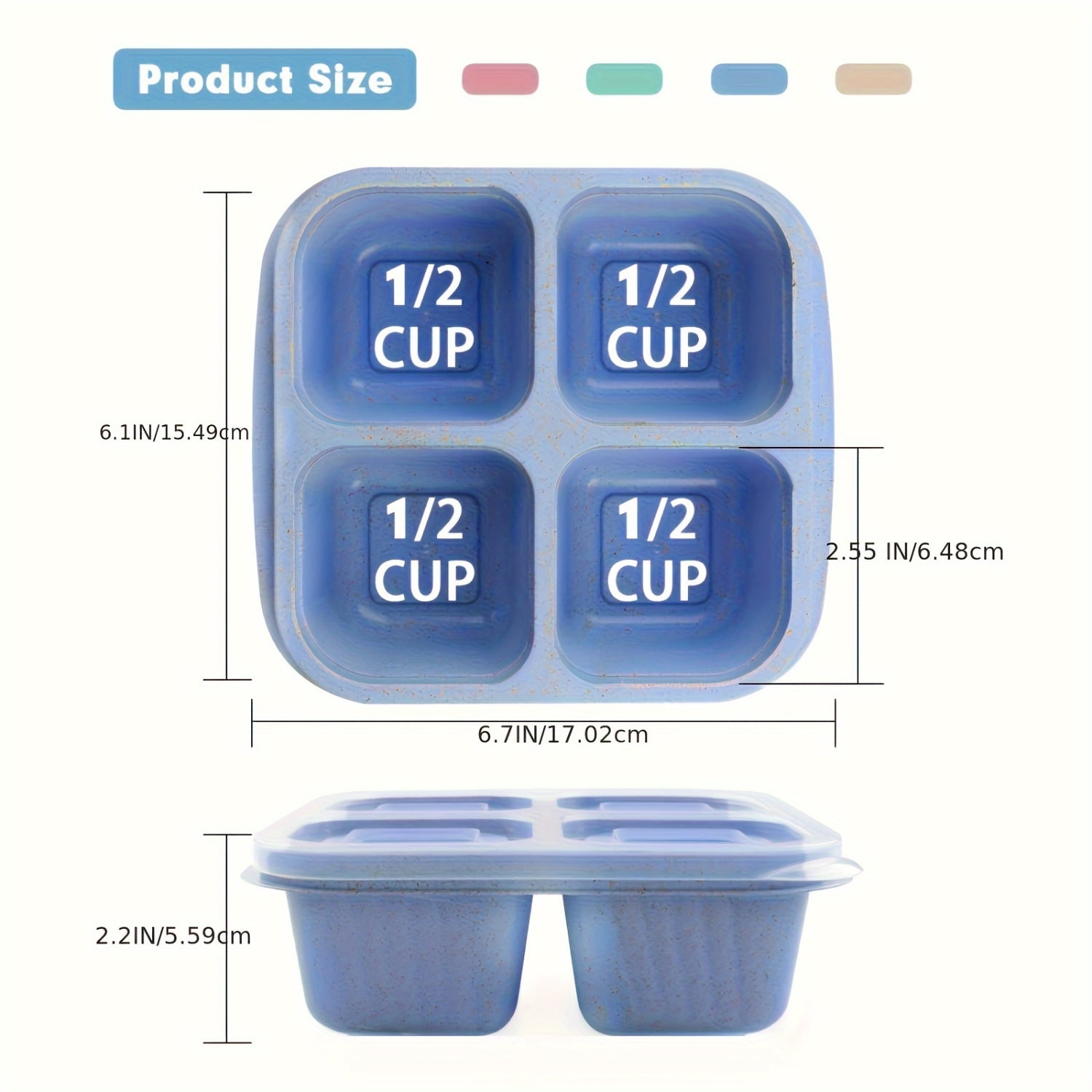 SHZHPQFJY Eco-Friendly Reusable Bento Lunch Box with Clear Transparent ...
