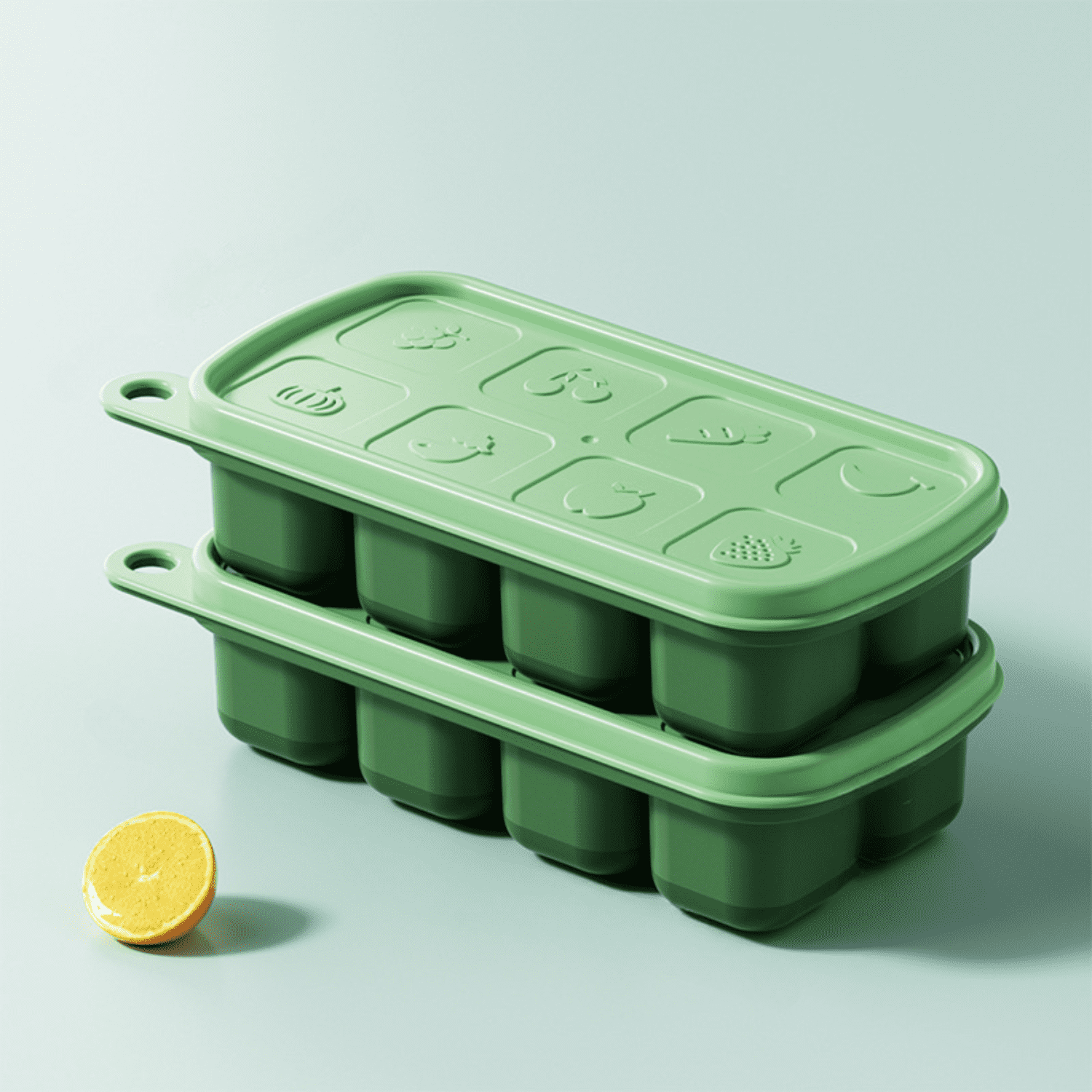 SHZHRUKUNSHM Multifunctional Household Ice Cube Tray with Removable Lid ...