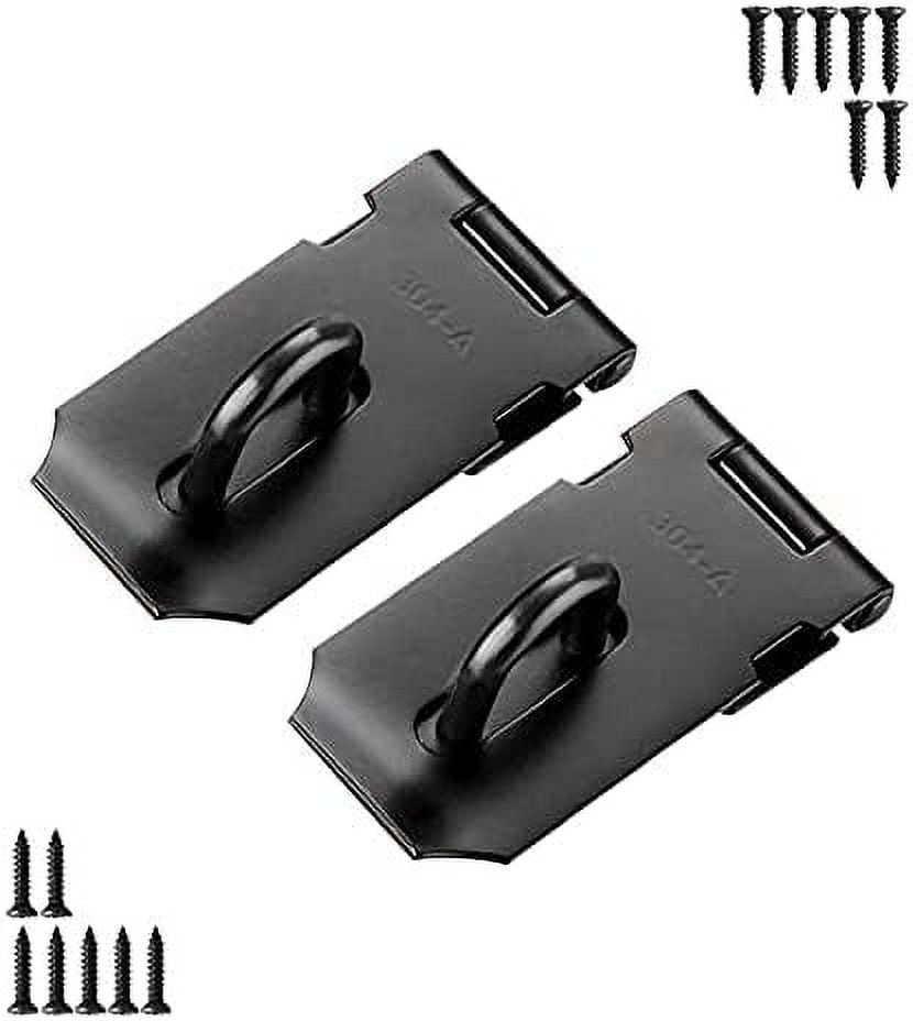 SHZHSDWEIJ Black Finish Stainless Steel Extra Thick Safety Clasp Door ...