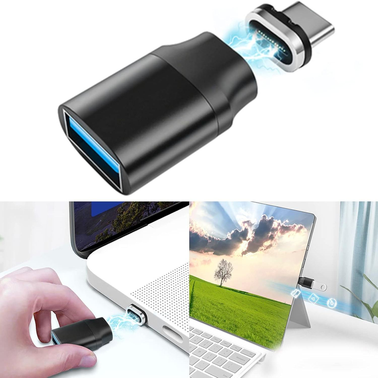 SHZHYIQIMR High-Speed USB3.0 Male to Female Data Transfer Adapter ...