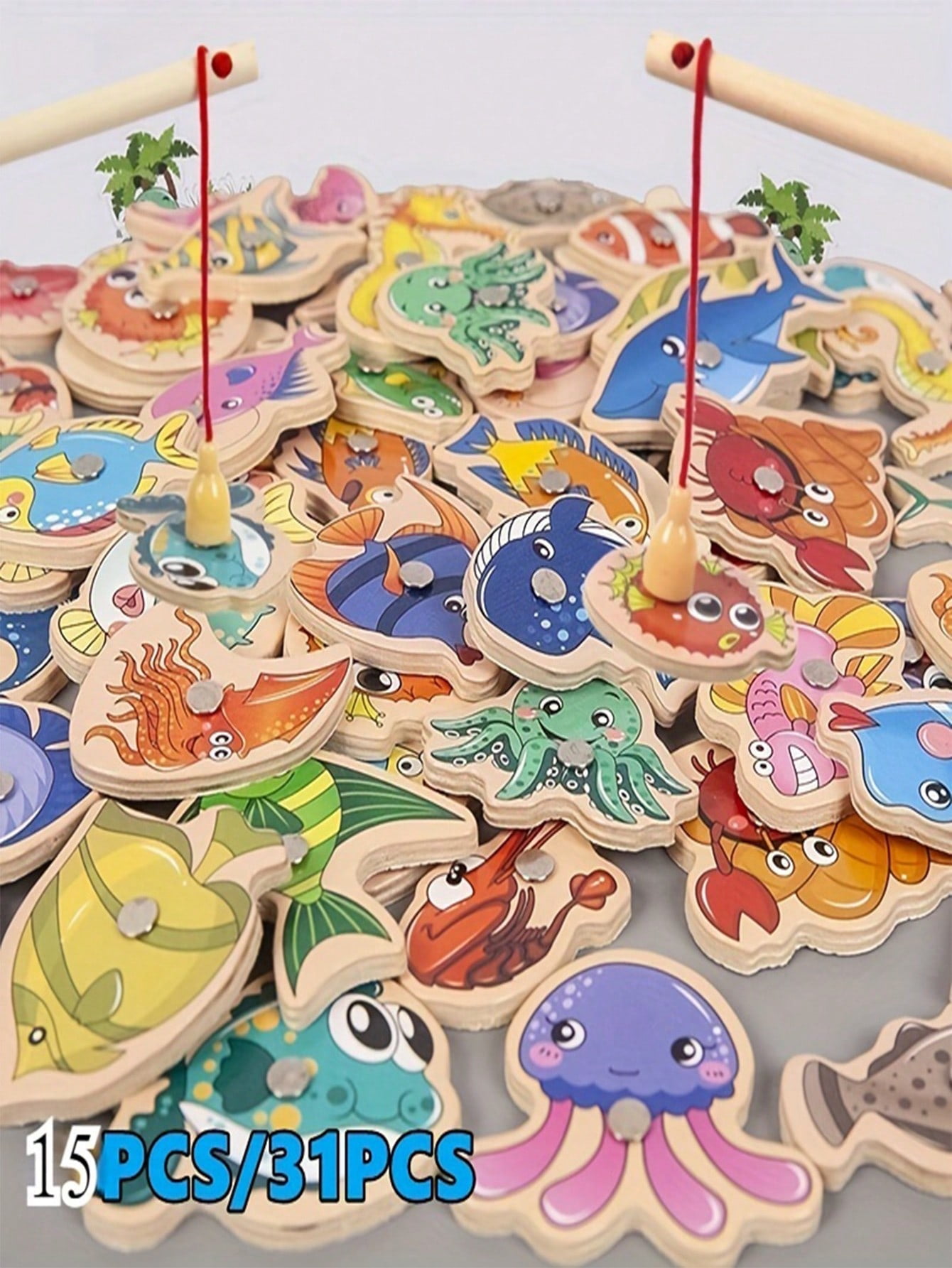 SHZHYIQIMR Interactive Learning Toy Set with 15pcs Fish Shapes for ...