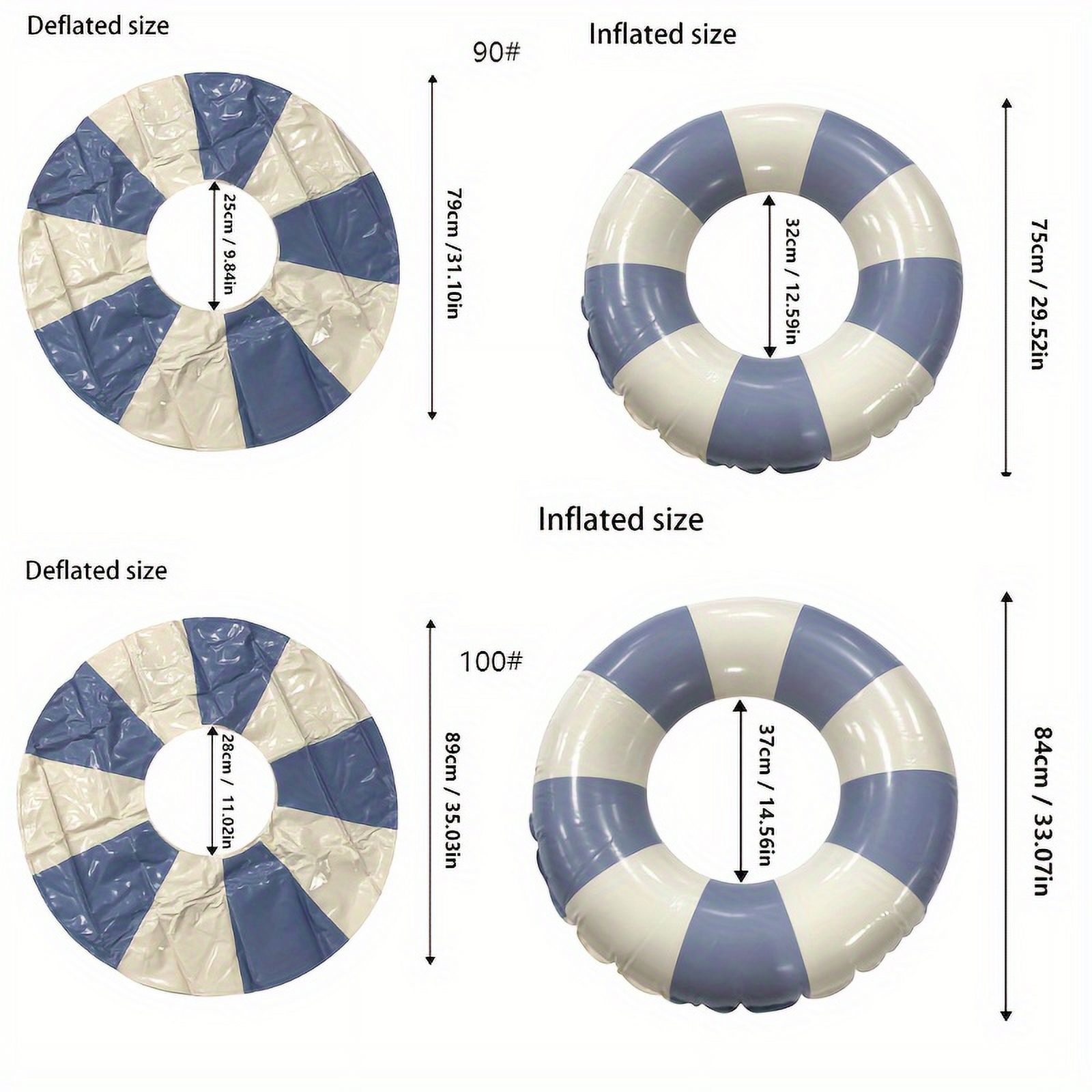 SHZHYUESONGKJ Durable Classic Striped Inflatable Lifebuoy Swim Ring for ...