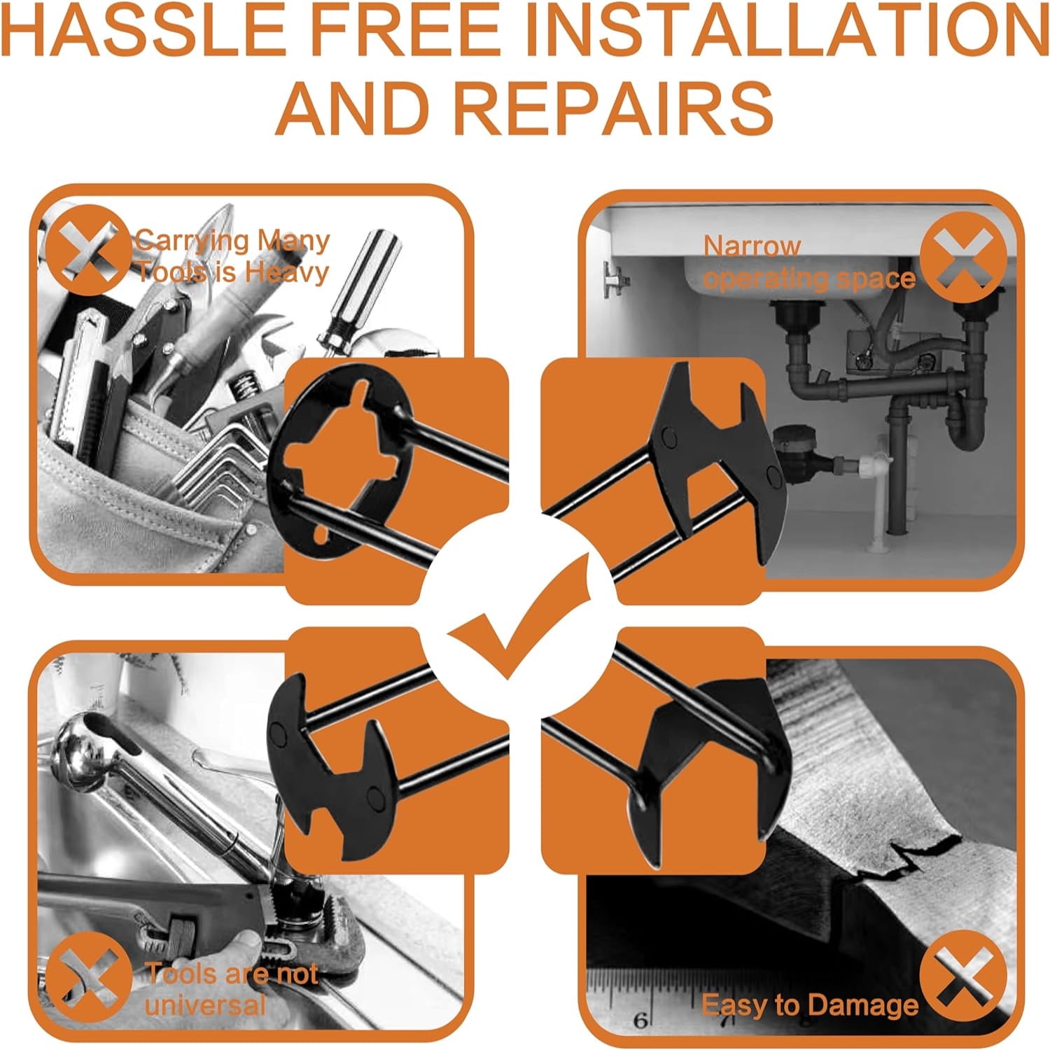 SHZHYWSC Versatile Adjustable and Convenient Plumbers Wrench Set for ...