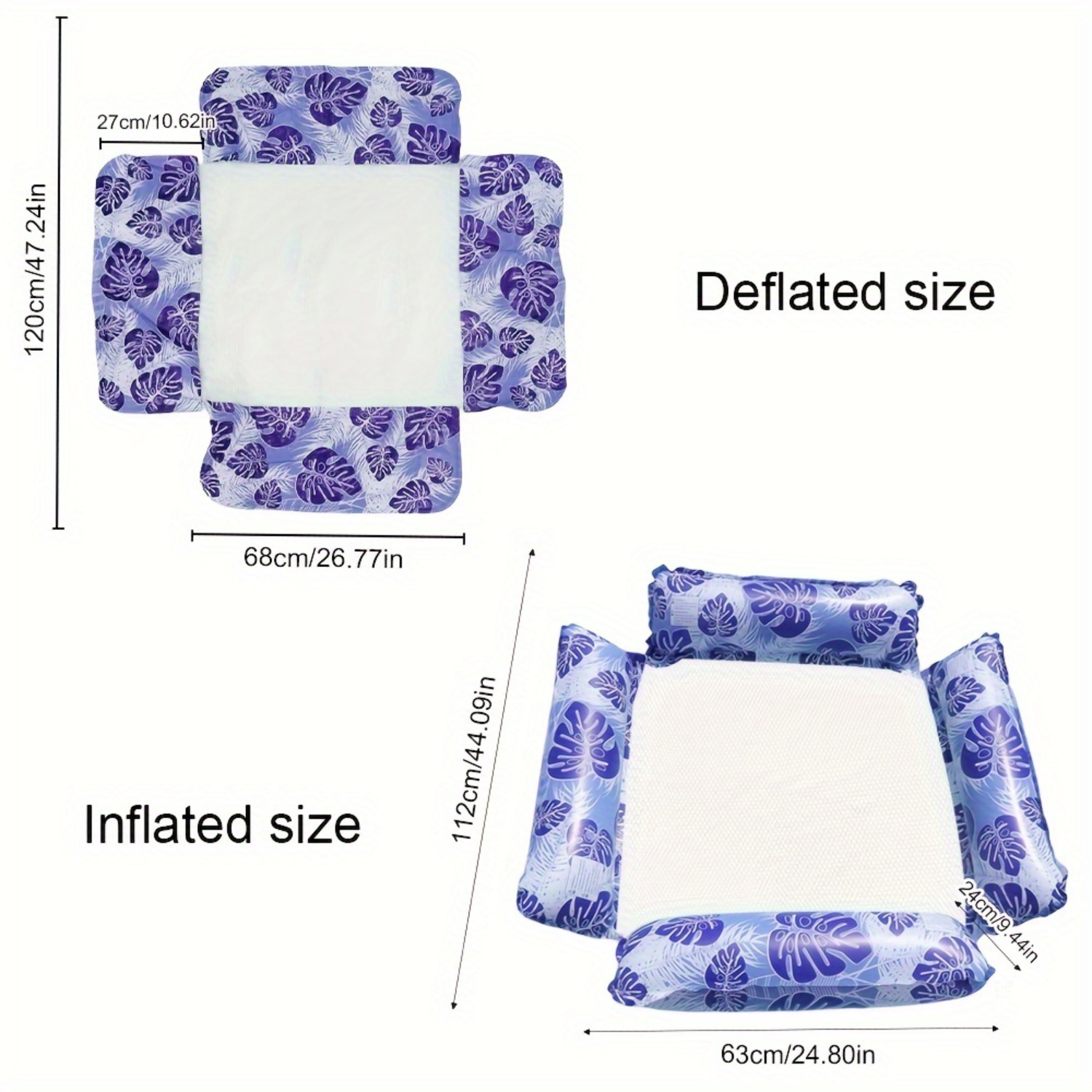 SHZHYYWL Adult Pool Float - Inflatable PVC 4 In 1 Pool Float Hammock ...