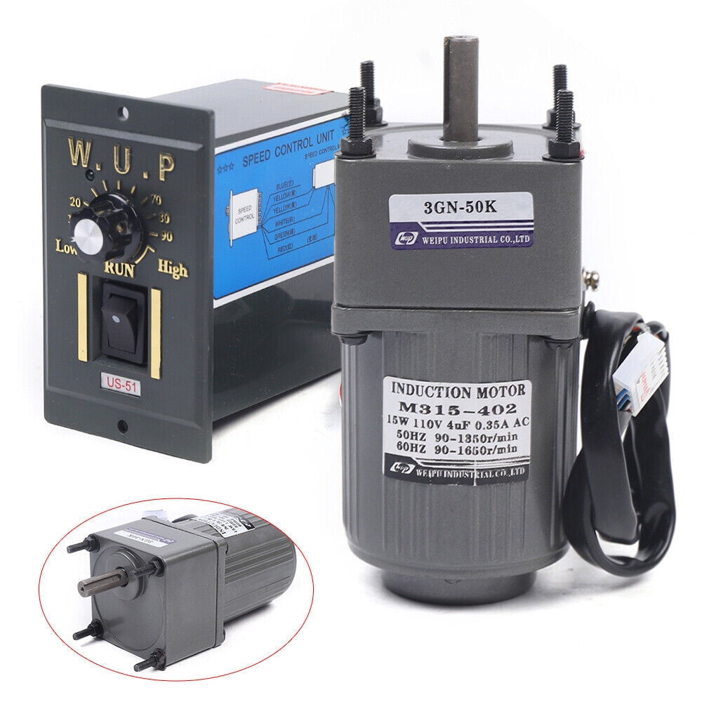 SHZICMY 15W Reversible Gear Motor with Electric Variable Speed ...
