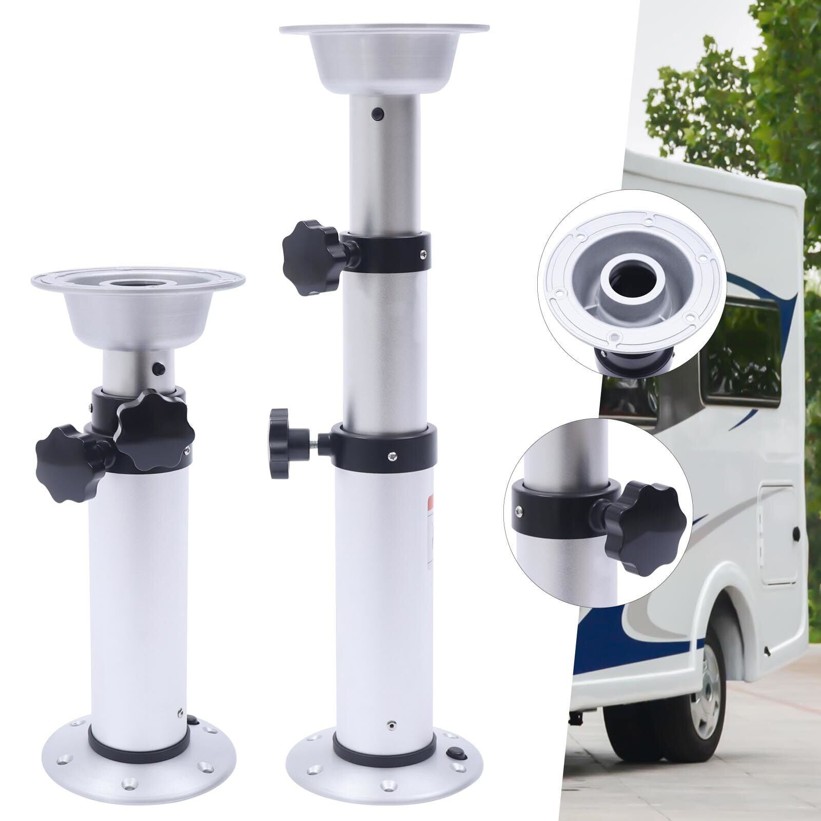 SHZICMY 16.9"-29.1"Adjustable Thickened Table Pedestal Stand Leg Base ...