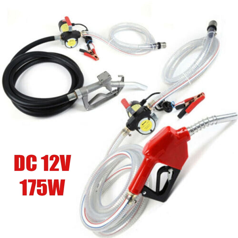 SHZICMY 175W Electric Oil Pump Transfer Fuel Diesel Pump Self Priming with Filter DC12V 50L/Min ...