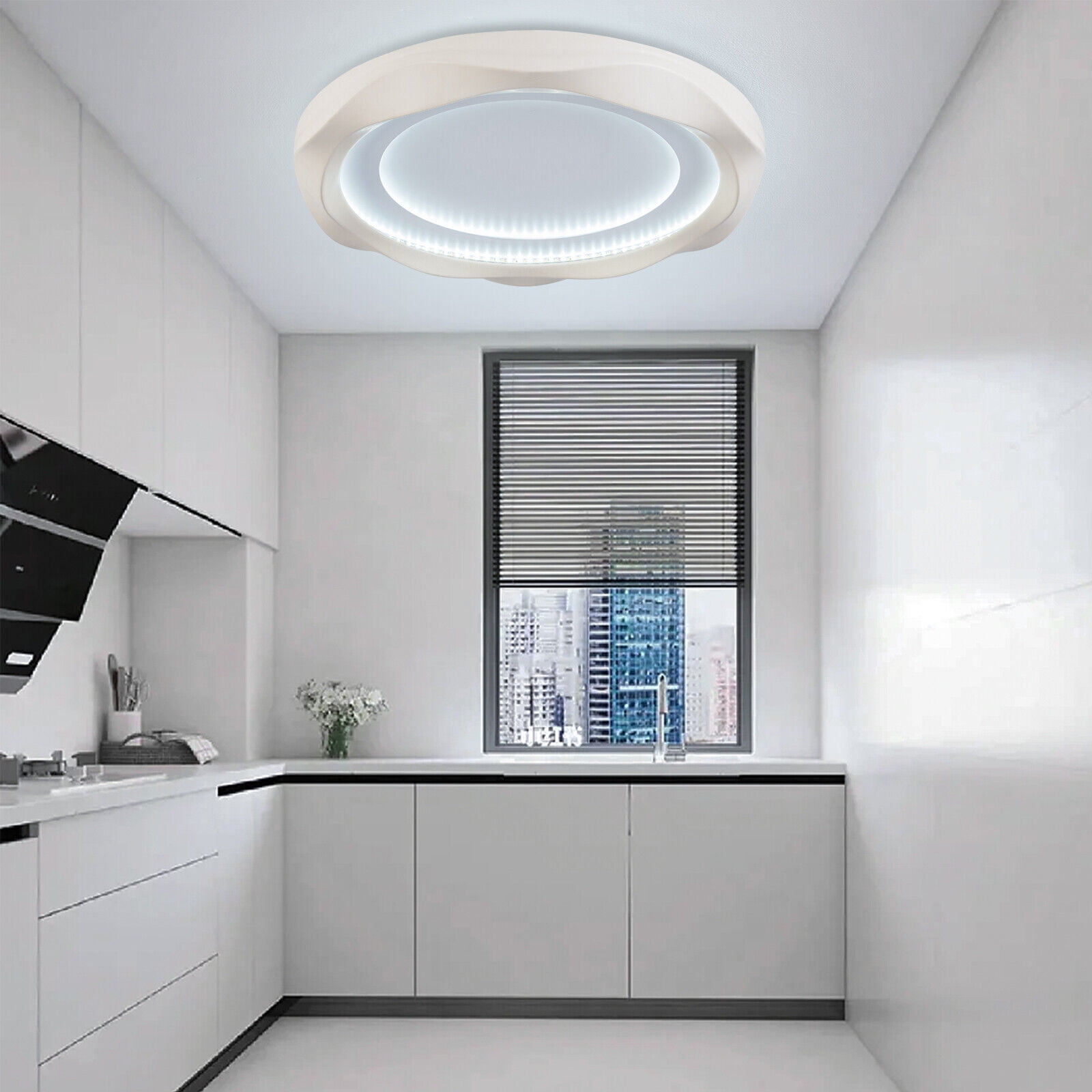 SHZICMY 19.68'' LED Dimmable Flush Mount Ceiling Light with Remote ...