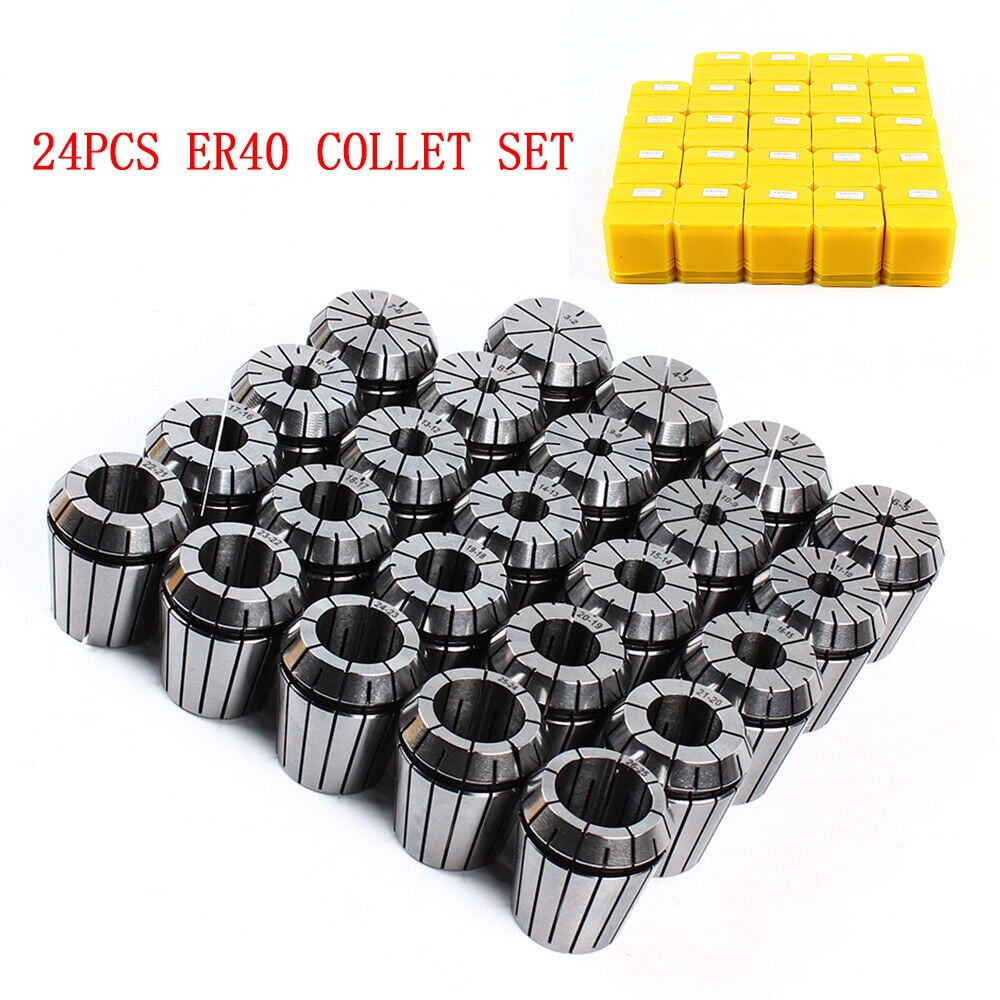 SHZICMY 24Pcs ER40 Collet Set Metric Size High Precision Spring Clamping Collets - Walmart.com