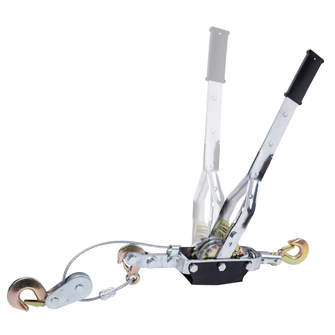 SHZICMY 5 Ton Power Puller, 3 Hooks, 2 Gears, Automotive Hoist Cable ...