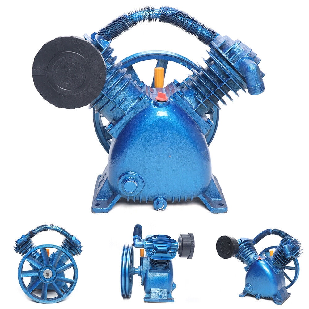 SHZICMY Air Compressor Pump Head Twin Cylinder 21CFM 4000W Double Stage ...