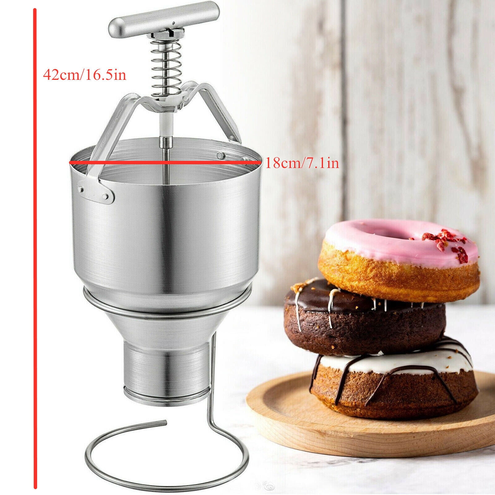 Shzicmy Manual Donut Dispenser, 5L Hopper, Food-Grade Aluminum ...
