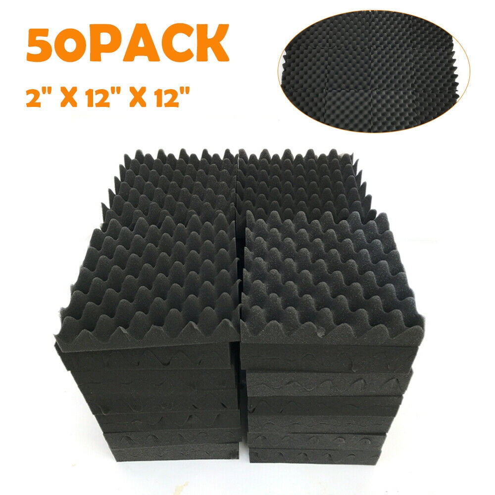 SHZICMY Black Sound Dampening Egg Foam 12" x 12" Acoustic Damper Set ...