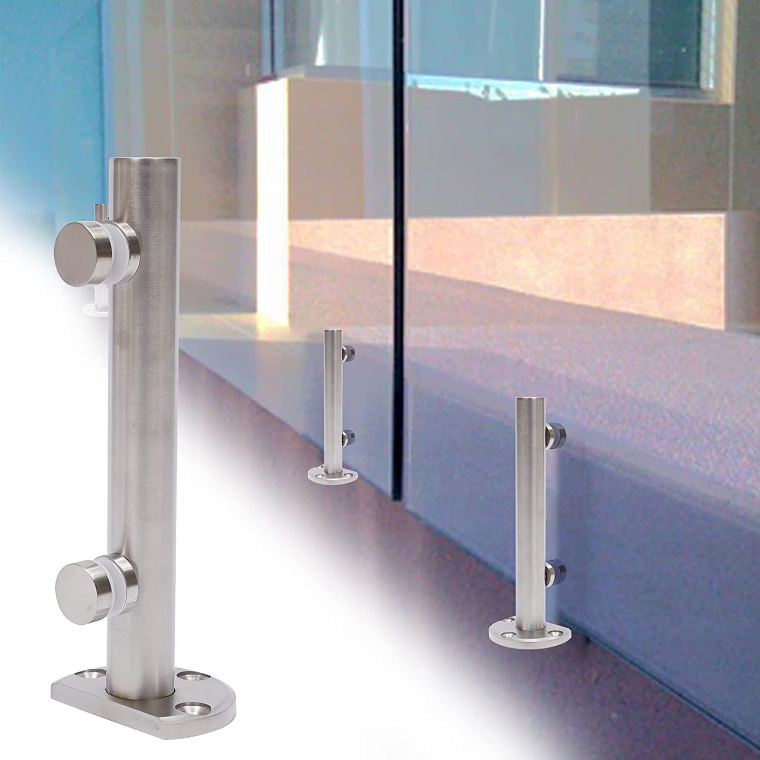 SHZICMY Glass Railing Post Glass Balustrade Railing System Glazing 304 ...