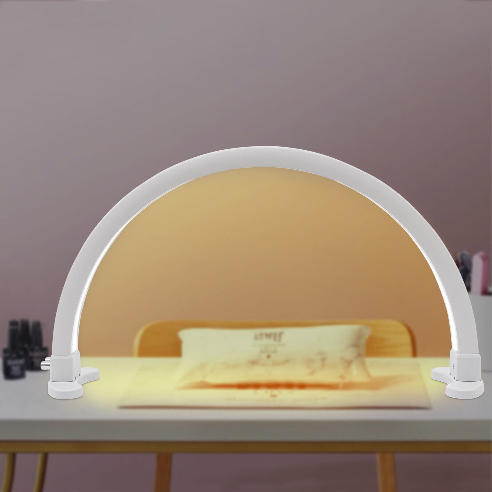 SHZICMY Half Moon Beauty Lamp 2400 Lumen Half-Shaped Half Moon LED Nail ...