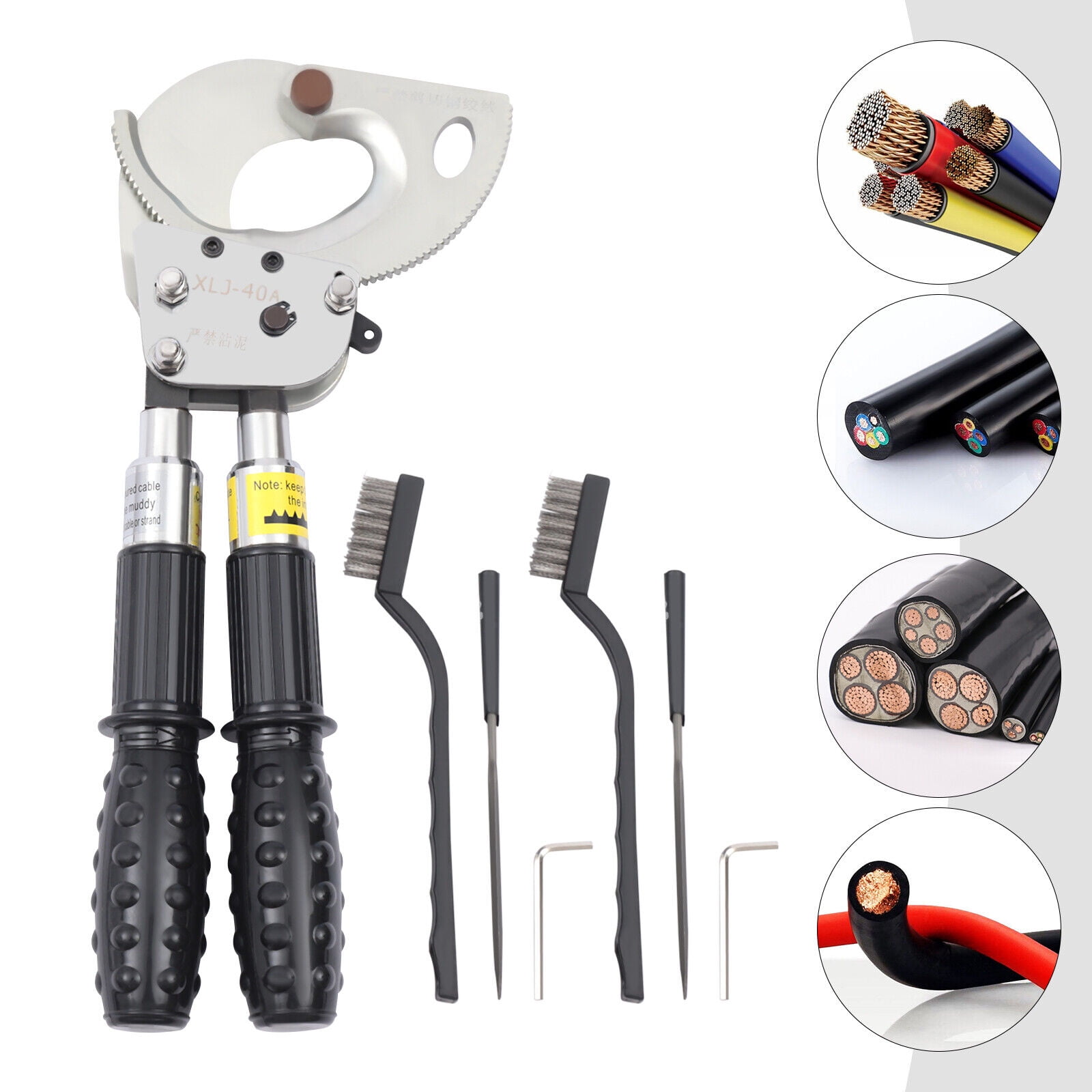 SHZICMY Heavy Duty Clamp Ratchet Cable Wire Cutting Tool Handle Ratchet ...