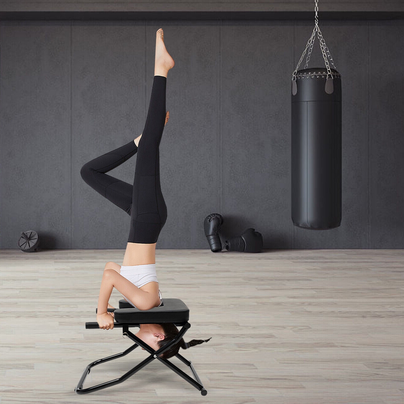 SHZICMY Home Yoga Headstand Chair Bench Stand Fitness Inversion ... SHZICMY Home Yoga Headstand Chair Bench Stand Fitness Inversion ...