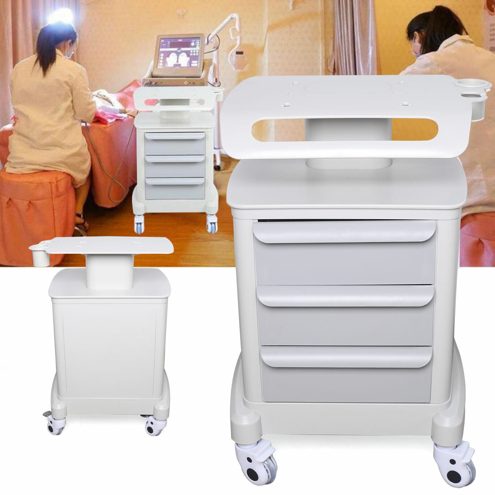 SHZICMY Hospital Medical Trolley Mobile Ultrasound Cart for Ultrasound ...