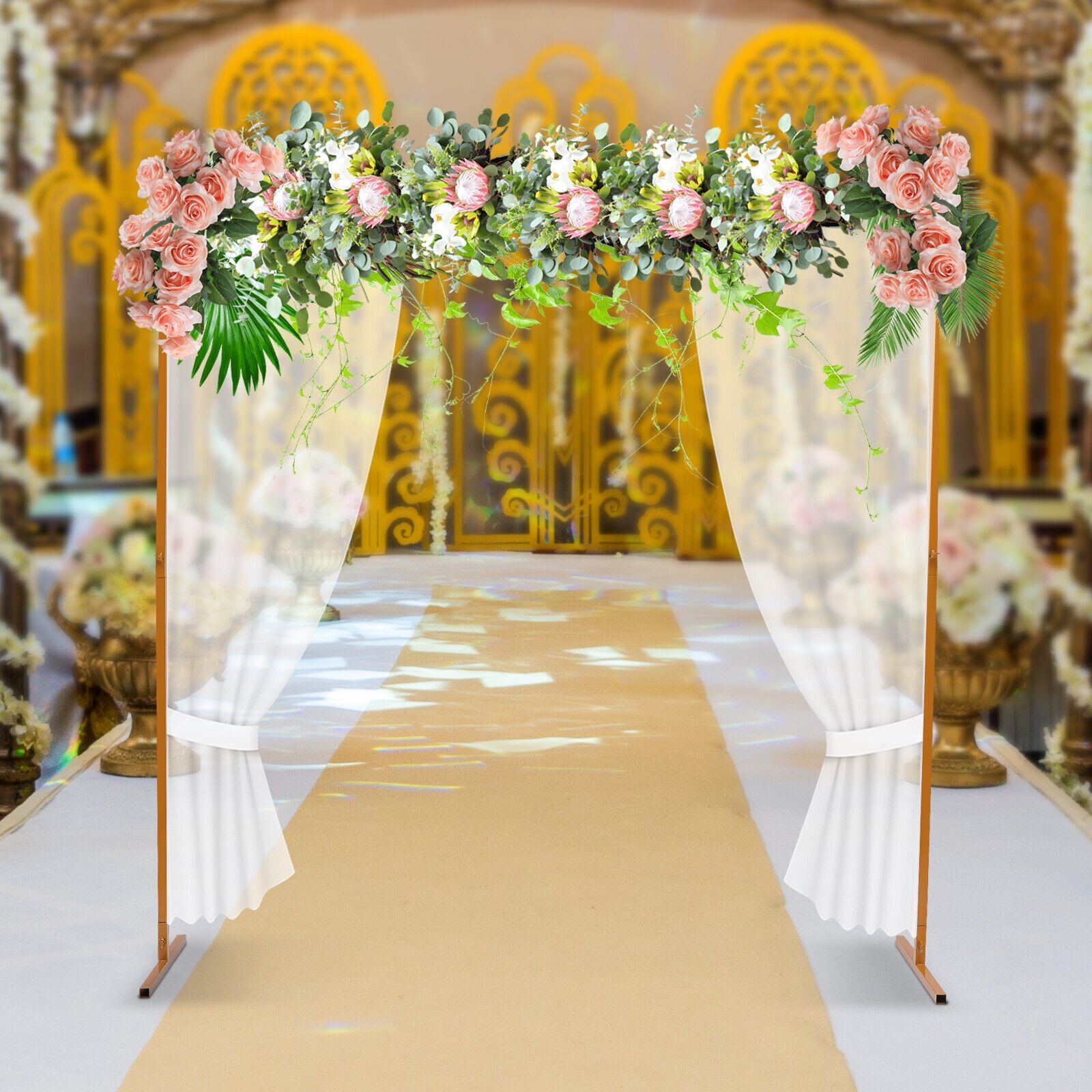 SHZICMY Metal Wedding Arch Stand Party Backdrop Decoration Frame Arch ...
