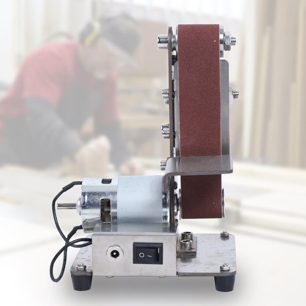 SHZICMY Mini Belt Sander Adjustable Grinder Edge Sharpener Polishing ...