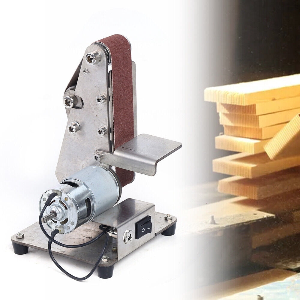 SHZICMY Mini Belt Sander Adjustable Grinder Edge Sharpener Polishing ...
